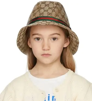 Gucci Beige Original Gg Bucket Hat - 2174 Dark Brown/ Red